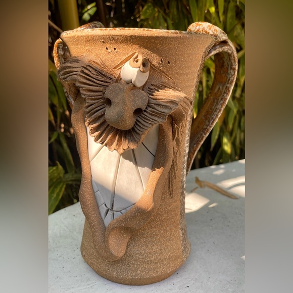 Other | Vintage Vase Mugfunny Facegoofy Art Pottery Clay | Poshmark